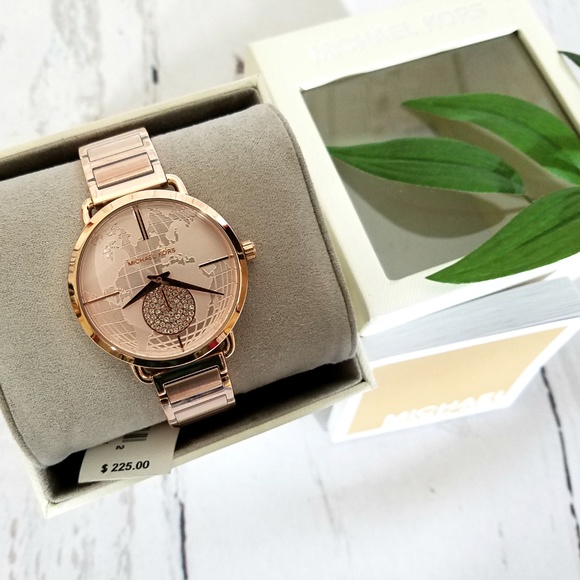 Michael Kors | Accessories | Nwt Michael Kors Portia Rose Gold Watch ...